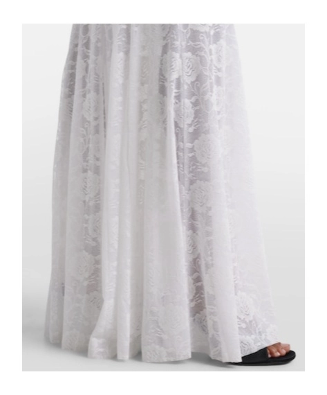 Norma Kamali Lace Corset Fishtail Gown