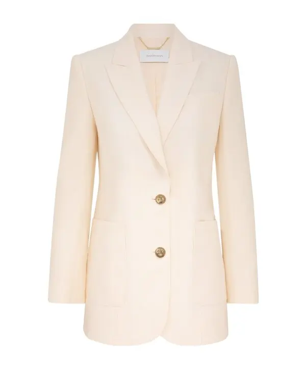 Zimmermann Long-sleeved Suit Coat - Cream