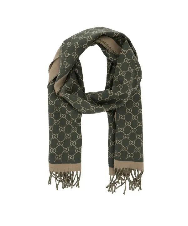 Gucci Fringe Detailed Knitted Scarf