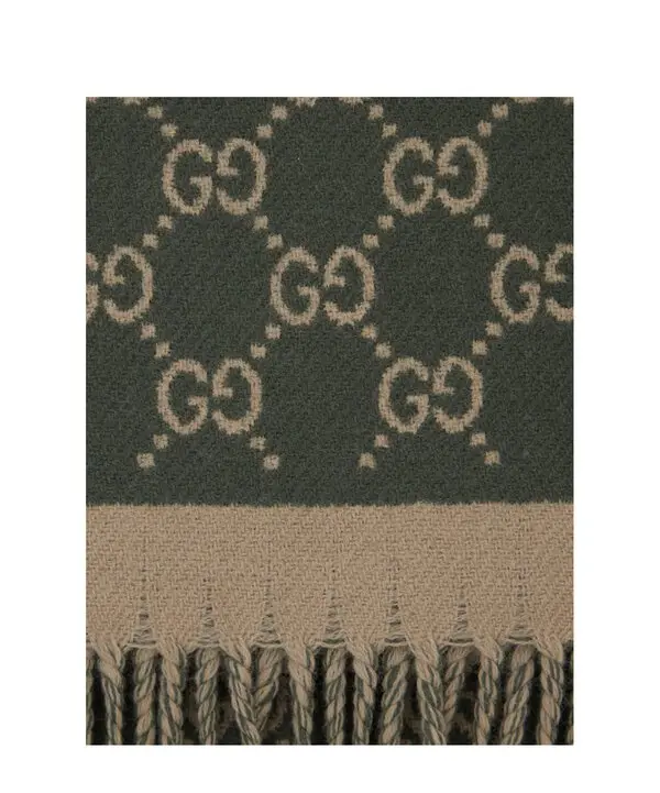 Gucci Fringe Detailed Knitted Scarf