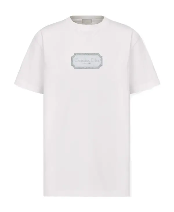 Dior Logo Patch Round-neck T-shirt - White