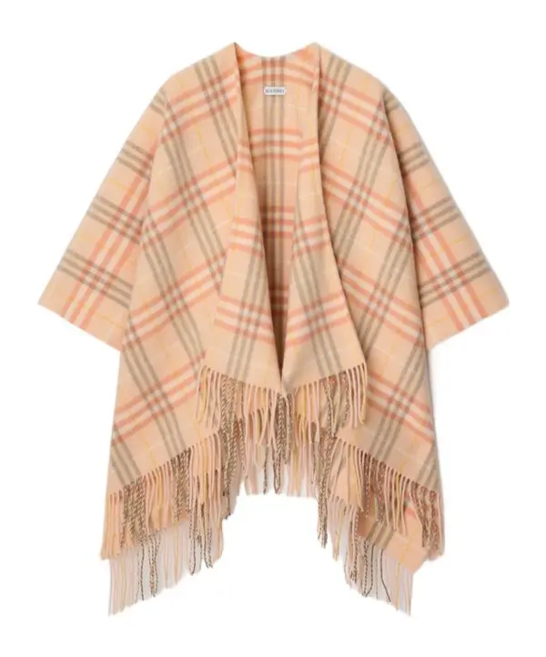 Burberry Check-pattern Cape - Nude