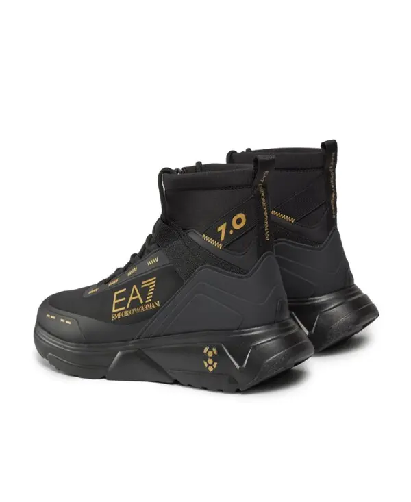 EA7 High-top Casual Sneakers With Logo Print