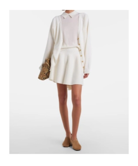 LISA YANG Wren Cashmere Miniskirt - White