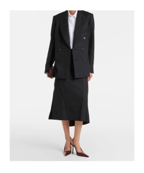 Victoria Beckham Pleated Midi Skirt