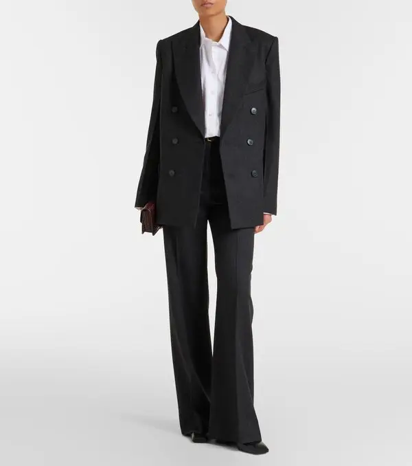 Victoria Beckham Double-breasted Virgin Wool Blazer