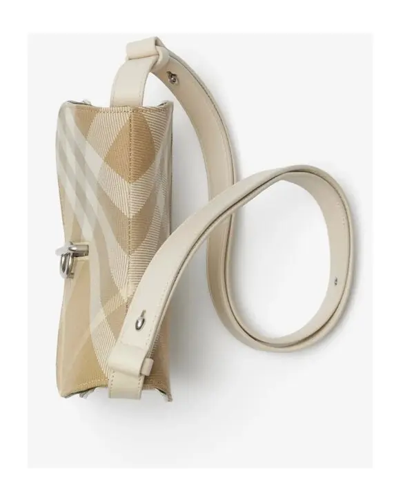Burberry Rocking Horse Checked Mini Shoulder Bag - Flaxen