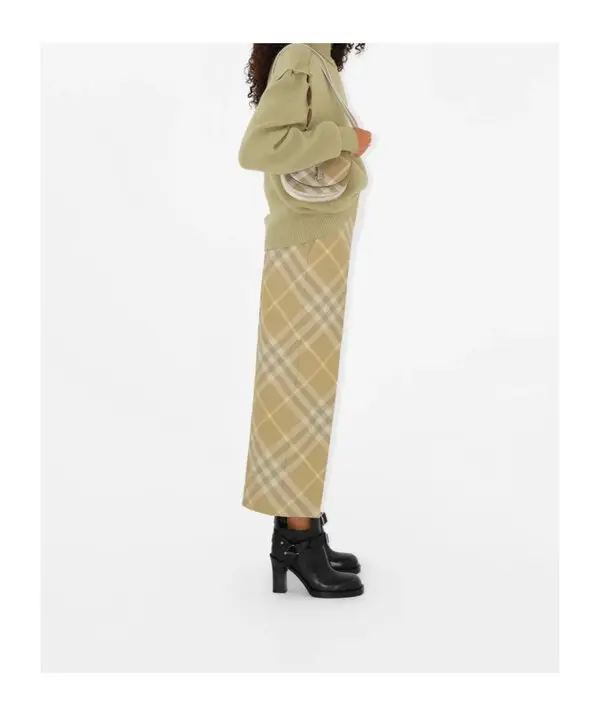 Burberry Rocking Horse Checked Mini Shoulder Bag - Flaxen