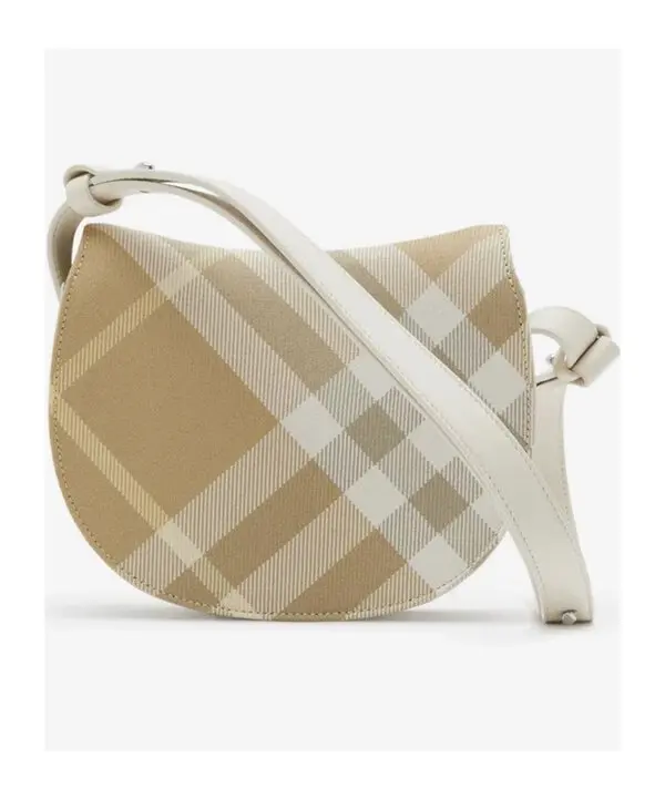 Burberry Rocking Horse Checked Mini Shoulder Bag - Flaxen