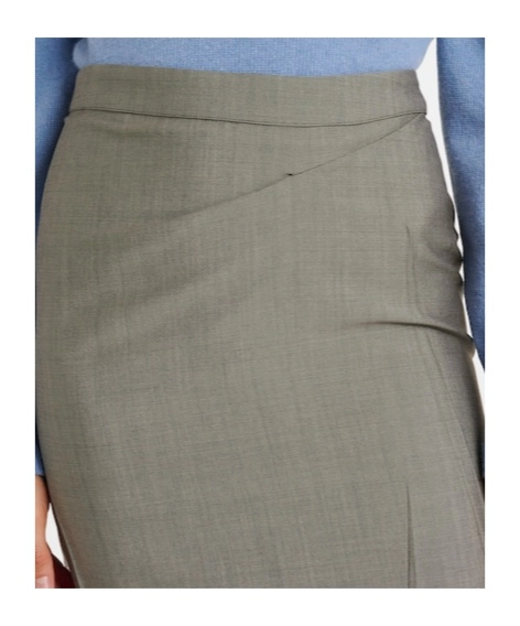 Victoria Beckham Draped Wool And Mohair Midi Skirt