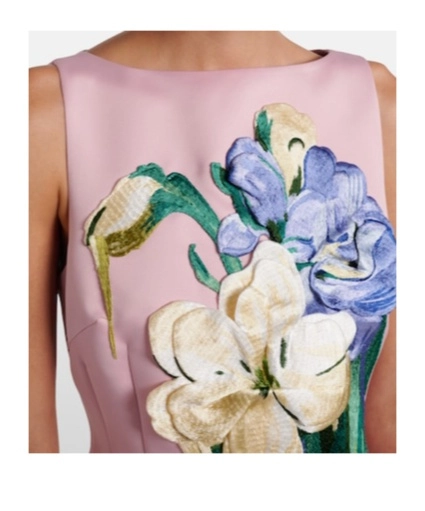 LEO Ali Floral-appliqué Minidress