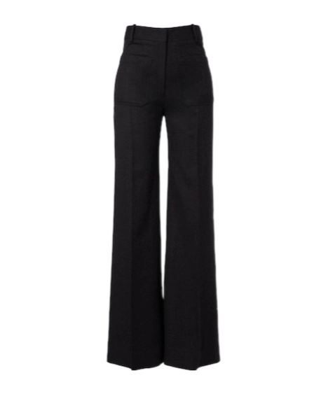 Victoria Beckham Virgin Wool Flared Pants