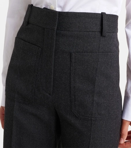 Victoria Beckham Virgin Wool Flared Pants