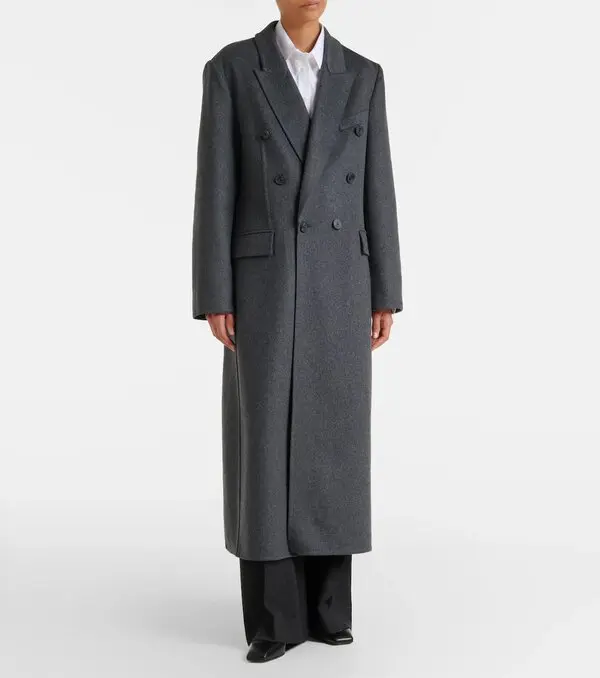 Victoria Beckham Double-breasted Wool-blend Coat