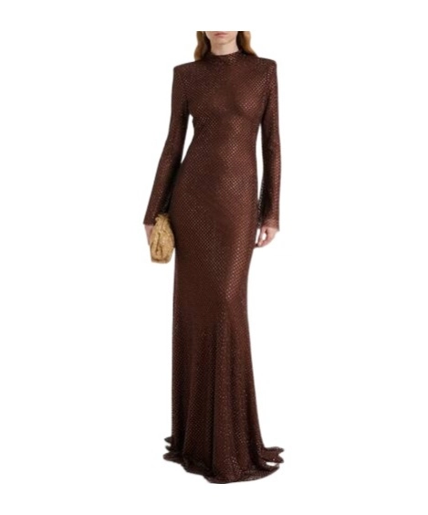 SELF-PORTRAIT Crystal-embellished Mesh Gown