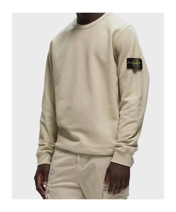 Stone Island Compass Patch Crewneck Sweatshirt - Off-white