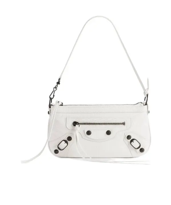 Balenciaga Le City Pouch On Strap In Optic - White