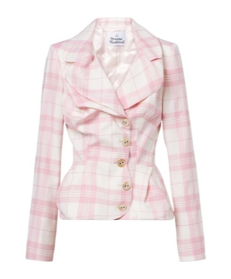 VIVIENNE WESTWOOD And White Checkered Tailored Blazer - Pink