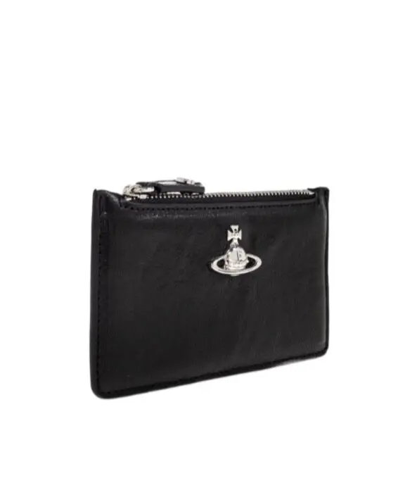 VIVIENNE WESTWOOD Logo Plaque Zipped Card Case