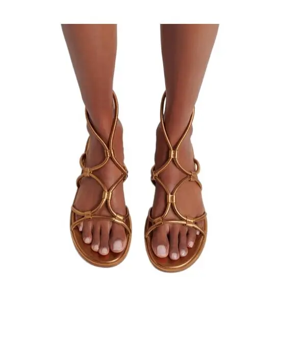 GIANVITO ROSSI Solid Color Leather Sandals