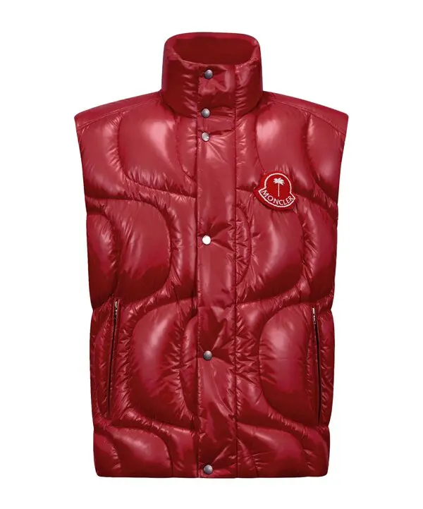 Moncler X Palm Angels Gwenyth Down Gilet - Red