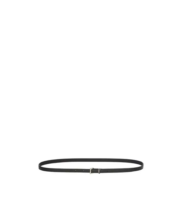 Saint Laurent Square Buckle Belt - Black