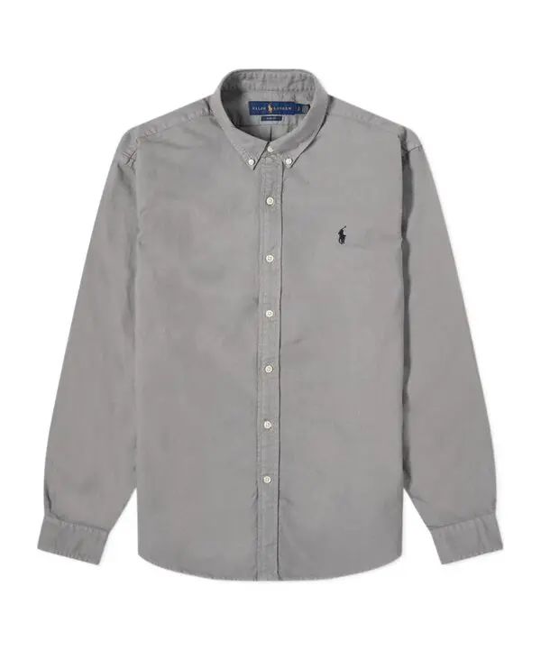 Polo Ralph Lauren Garment-dyed Oxford Shirt - Gray