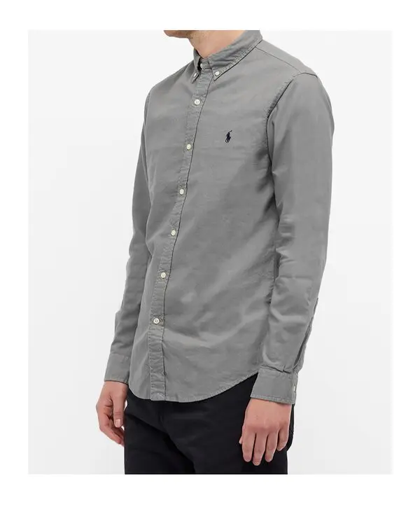 Polo Ralph Lauren Garment-dyed Oxford Shirt - Gray