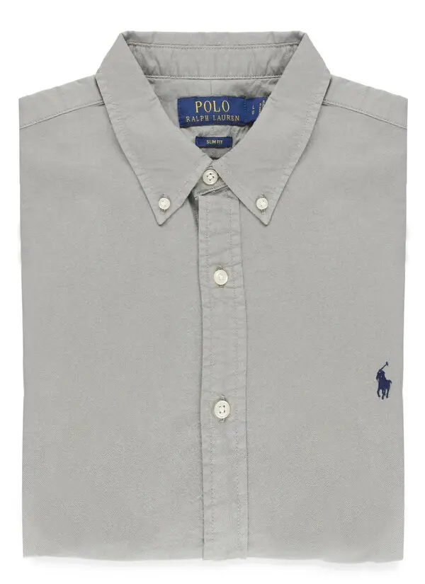 Polo Ralph Lauren Garment-dyed Oxford Shirt - Gray