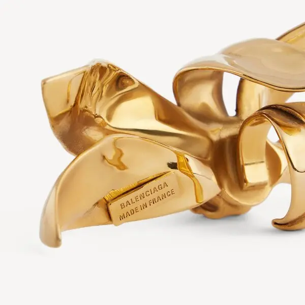 Balenciaga Bloom Pinky Ring In Shiny Gold