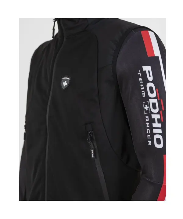 PODHIO Logo-print Zip-up Gilet