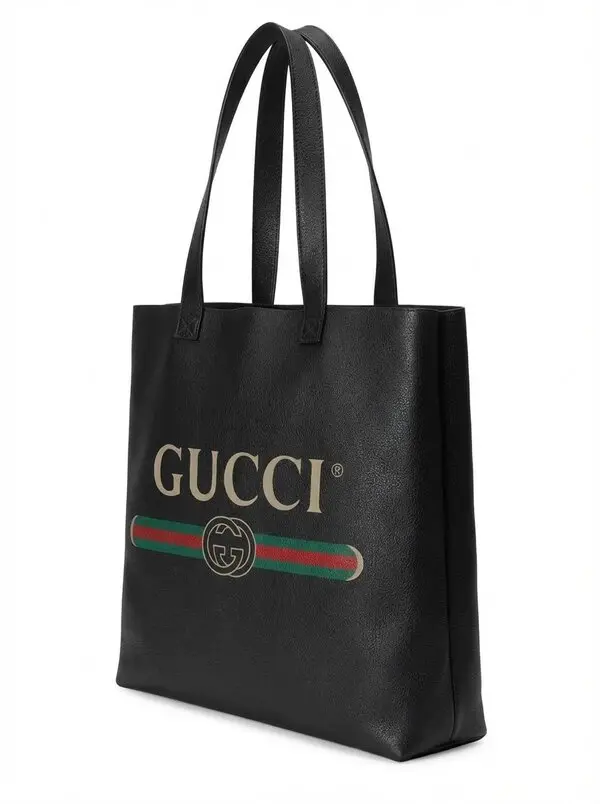 Gucci Logo-print Leather Tote Bag