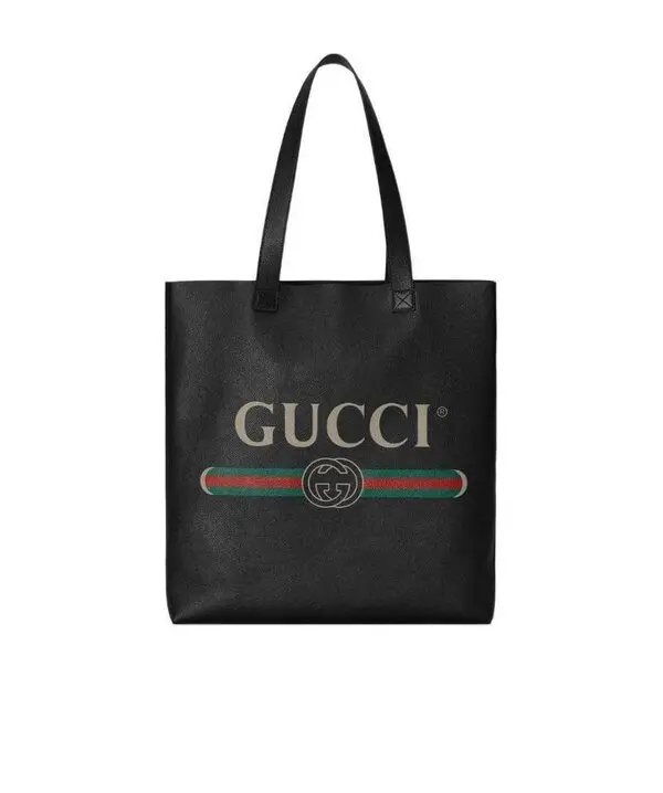 Gucci Logo-print Leather Tote Bag