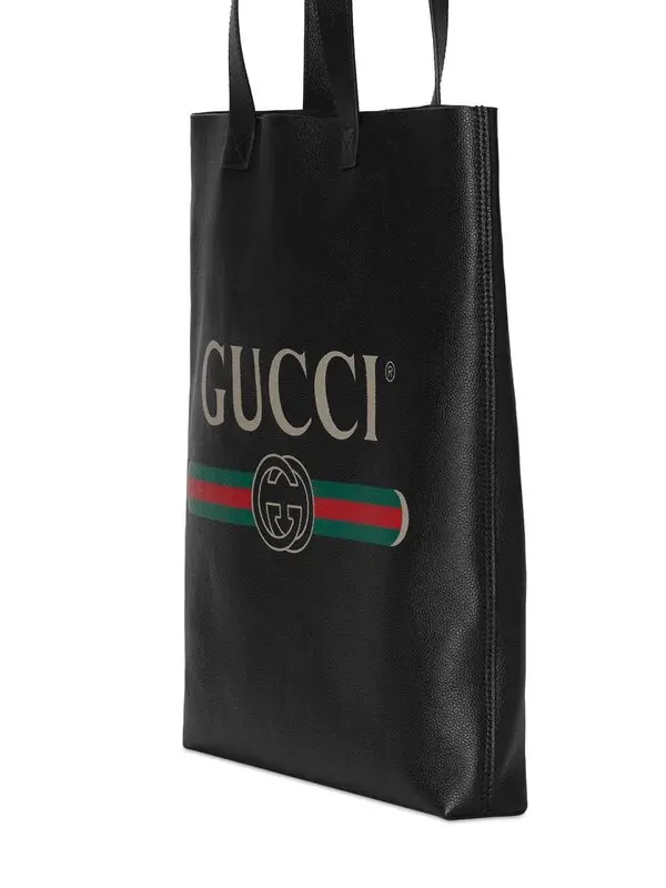Gucci Logo-print Leather Tote Bag