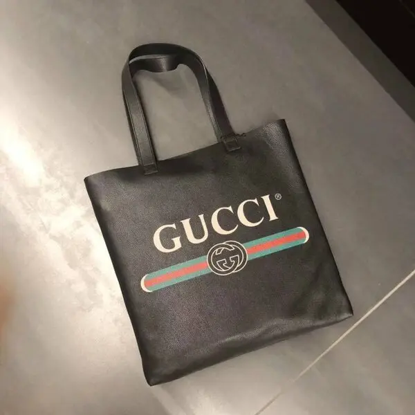 Gucci Logo-print Leather Tote Bag