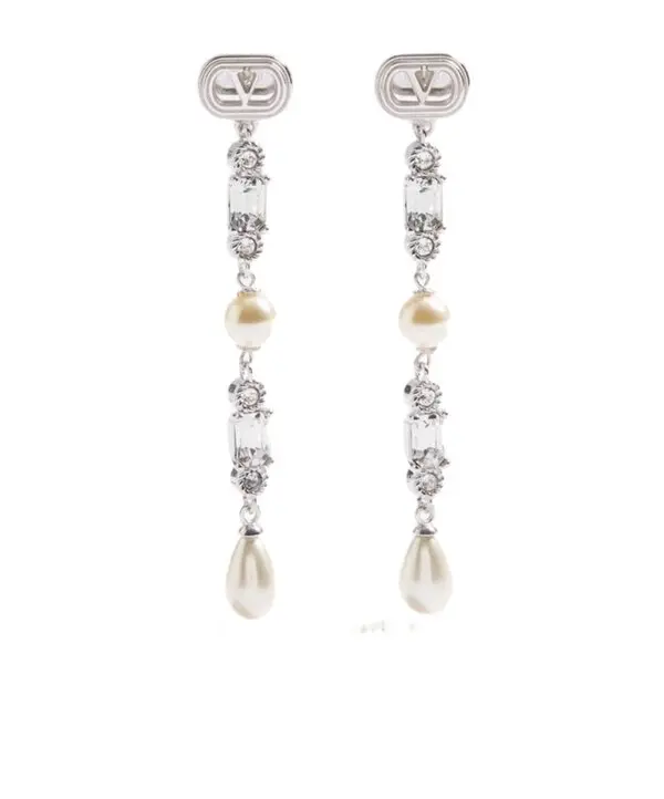Valentino Garavani Ovalette Embellished Earrings