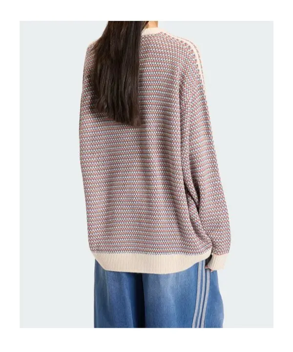 ADIDAS ORIGINALS Trefoil Embroidered 3-stripes Sweater
