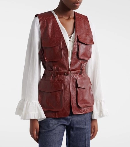 Dorothee Schumacher Broken Shine Leather Vest