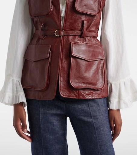 Dorothee Schumacher Broken Shine Leather Vest