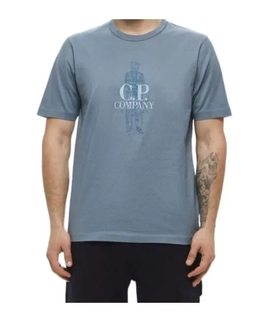 C.P. COMPANY British Sailor-embroidery T-shirt