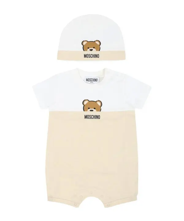 Moschino Jumpsuit And Hat Set - Nude