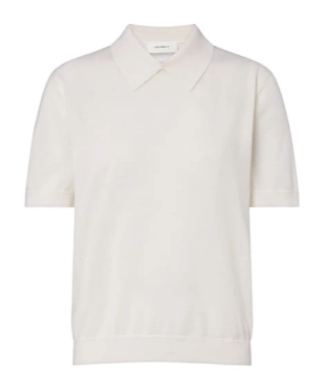 LISA YANG Short-sleeved Cashmere Polo Shirt