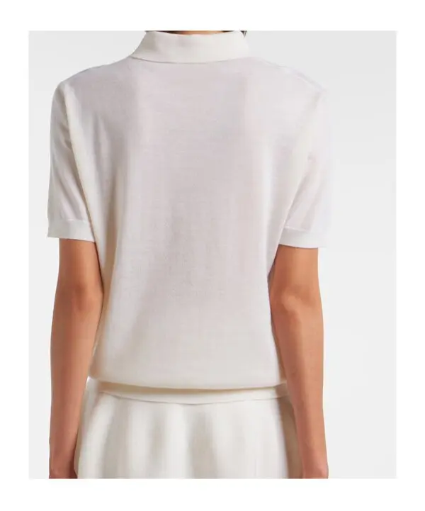 LISA YANG Short-sleeved Cashmere Polo Shirt