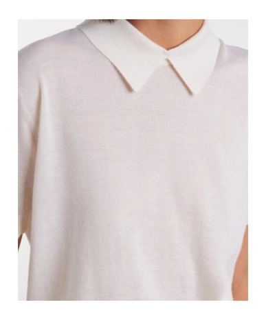 LISA YANG Short-sleeved Cashmere Polo Shirt
