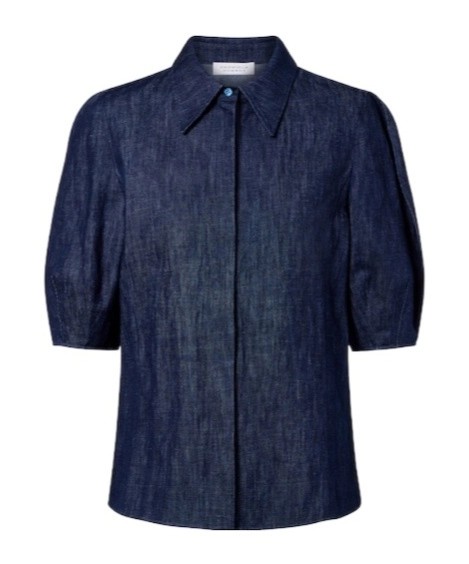 Gabriela Hearst Cotton And Linen Denim Shirt - Blue