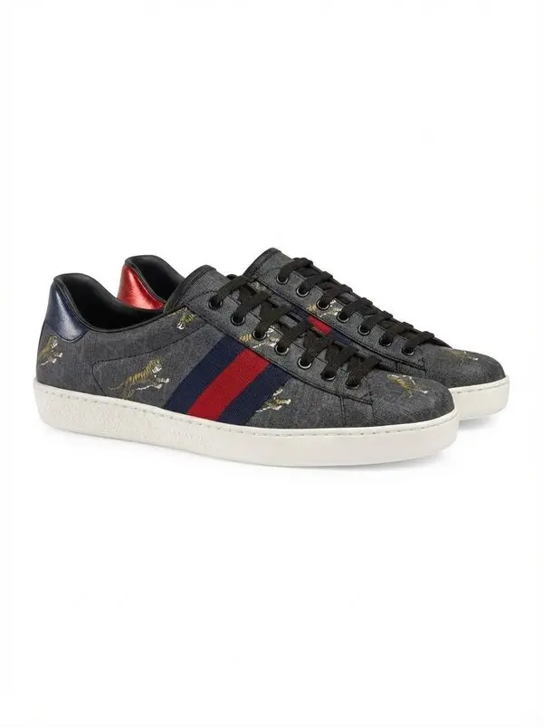 Gucci Ace Gg Supreme Tigers Sneaker - Black