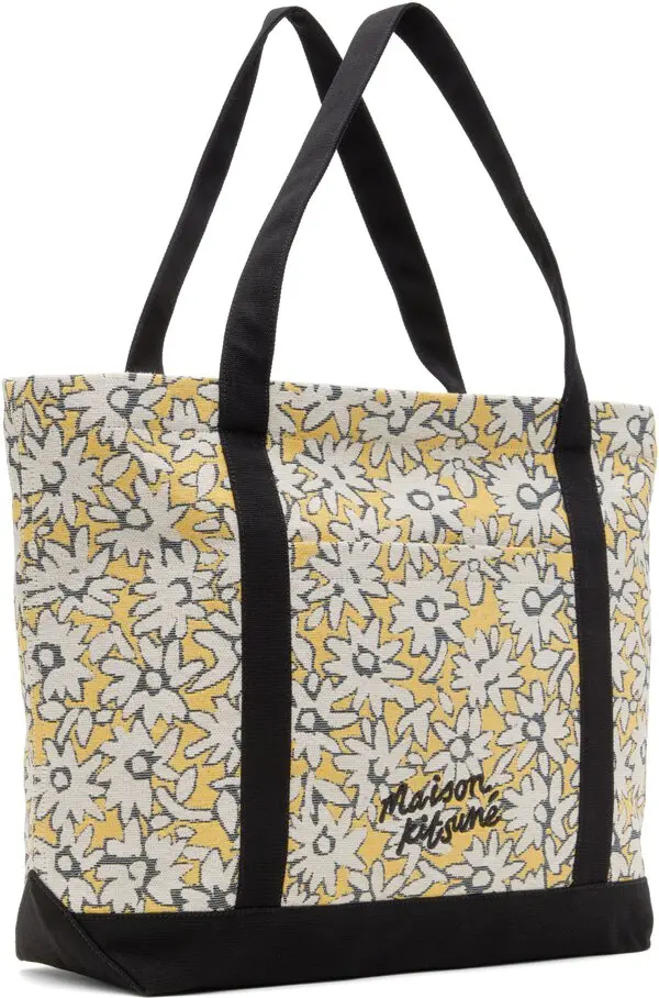 Maison Kitsuné Daisy Field Large Jacquard Tote