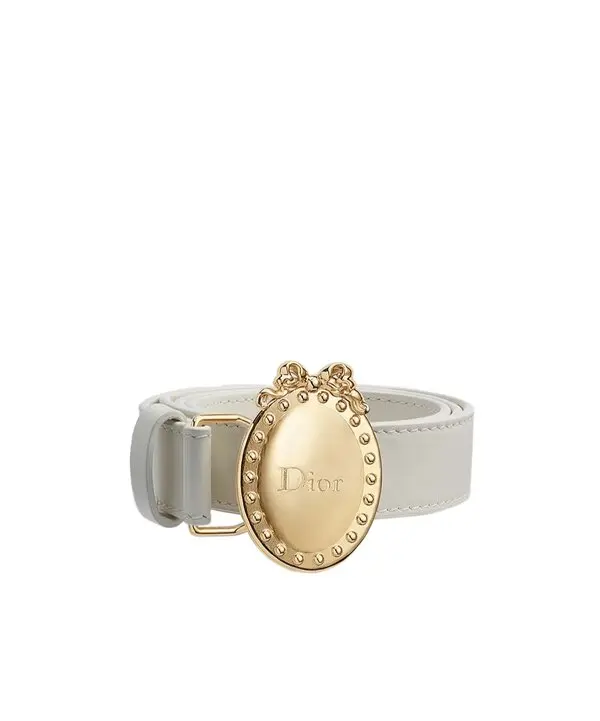 Dior Logo Belt - Ivory