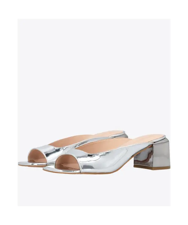 Pinko Laminated Slip-on High Heel Sandals