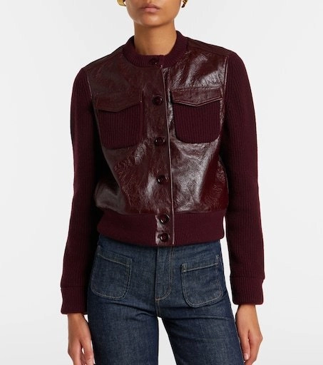 Dorothee Schumacher It's A Match Cropped Leather Jacket